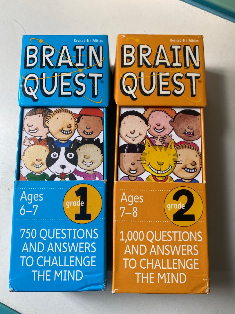 Brain Quest 2套 6-7, 7-8 腦筋訓練問答咭, 興趣及遊戲, 書本 & 文具, 小朋友書 - Carousell