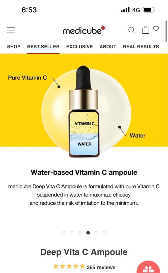 Brand New Sealed Box Medicube Deep Vita C Ampoule-Concentrated Vitamin C gives skin a brighter ...
