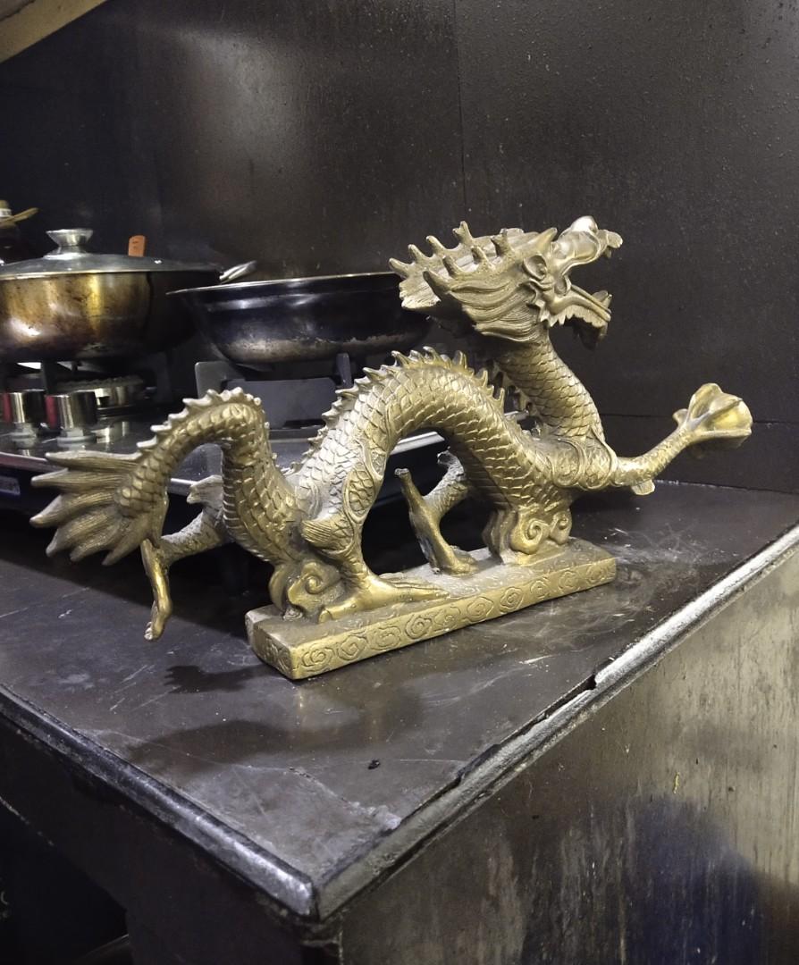 Brass lucky dragon statue, Hobbies & Toys, Memorabilia & Collectibles ...