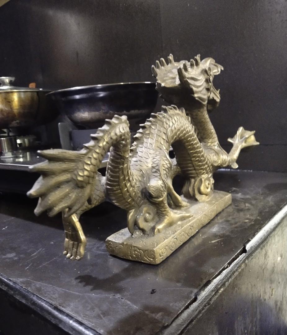 Brass lucky dragon statue, Hobbies & Toys, Memorabilia & Collectibles ...