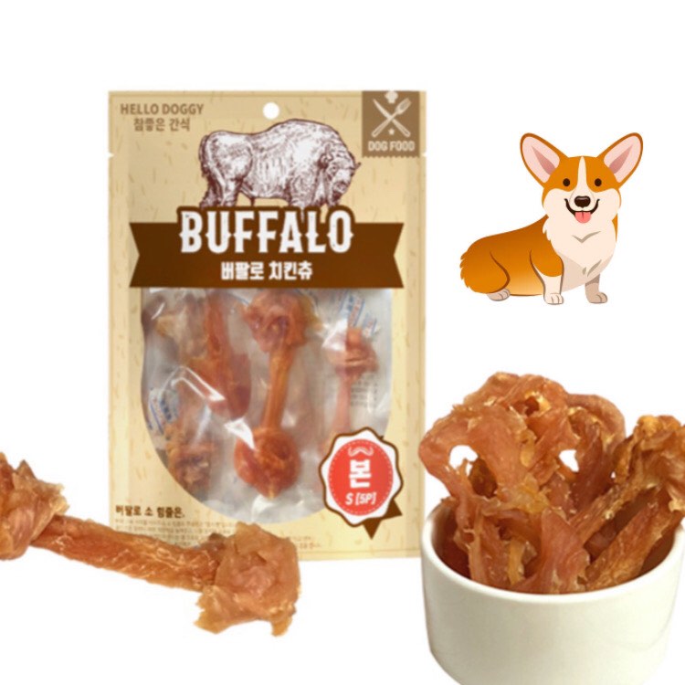 Buffalo Tendon & Chicken Chew for dog, Pet Supplies, Pet Food on Carousell
