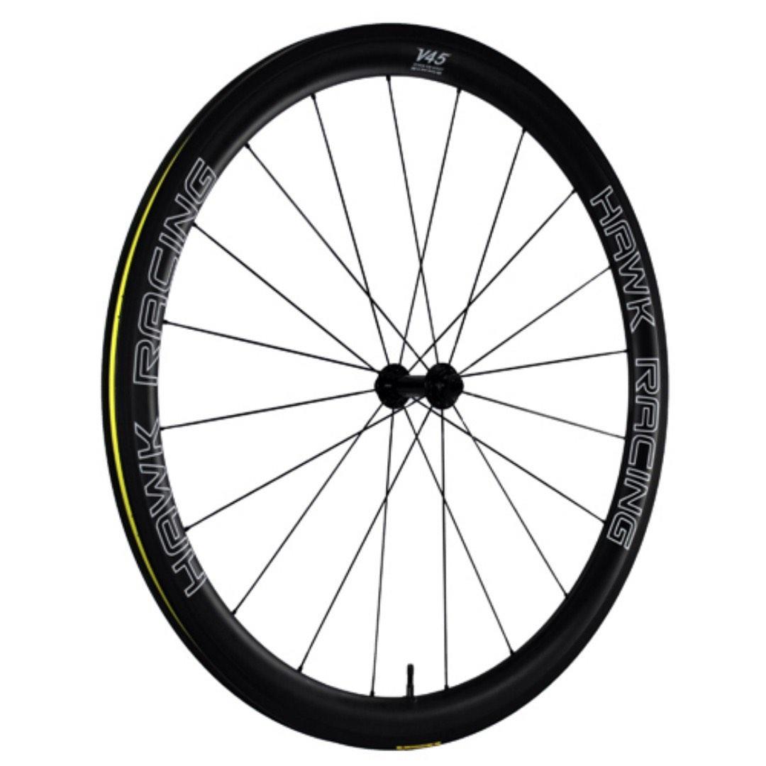 45mm Carbon Wheelset Hawk Racing V45 Clincher for road bike zipp enve ...
