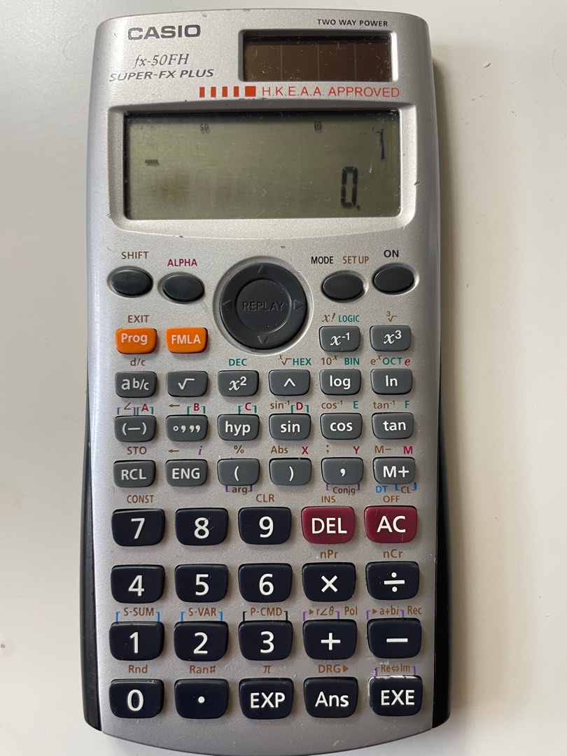 Casio fx-50FH Super-fx plus 計數機計算器, 興趣及遊戲, 手作＆自家設計, 文具 - Carousell