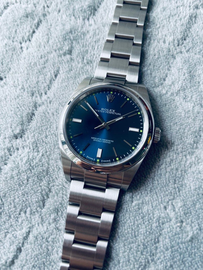 (Cheap!) Rolex Oyster Perpetual 39mm Blue Dial Ref: 114300, Luxury ...
