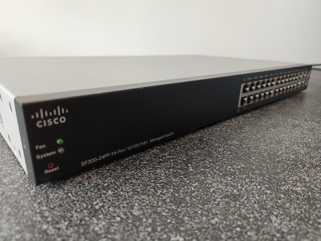 Cisco SF300-24PP 24-Port 10/100 PoE+ Managed Switch, Computers & Tech ...