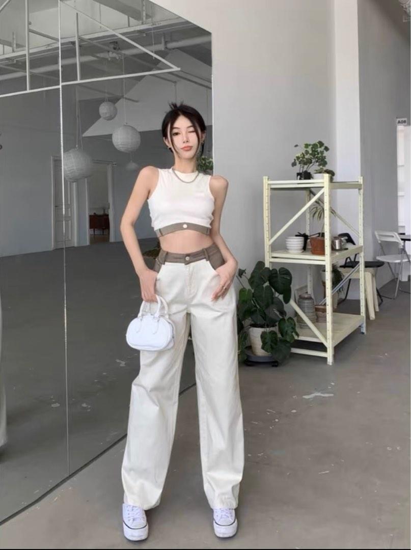 Cream colour block set, Women's Fashion, Dresses & Sets, Sets or ...