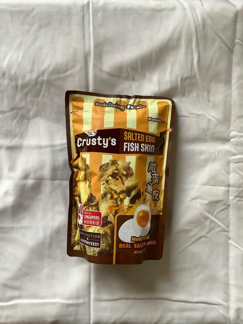 Crusty's Salted Egg Fish Skin, Food & Drinks, Packaged & Instant Food ...