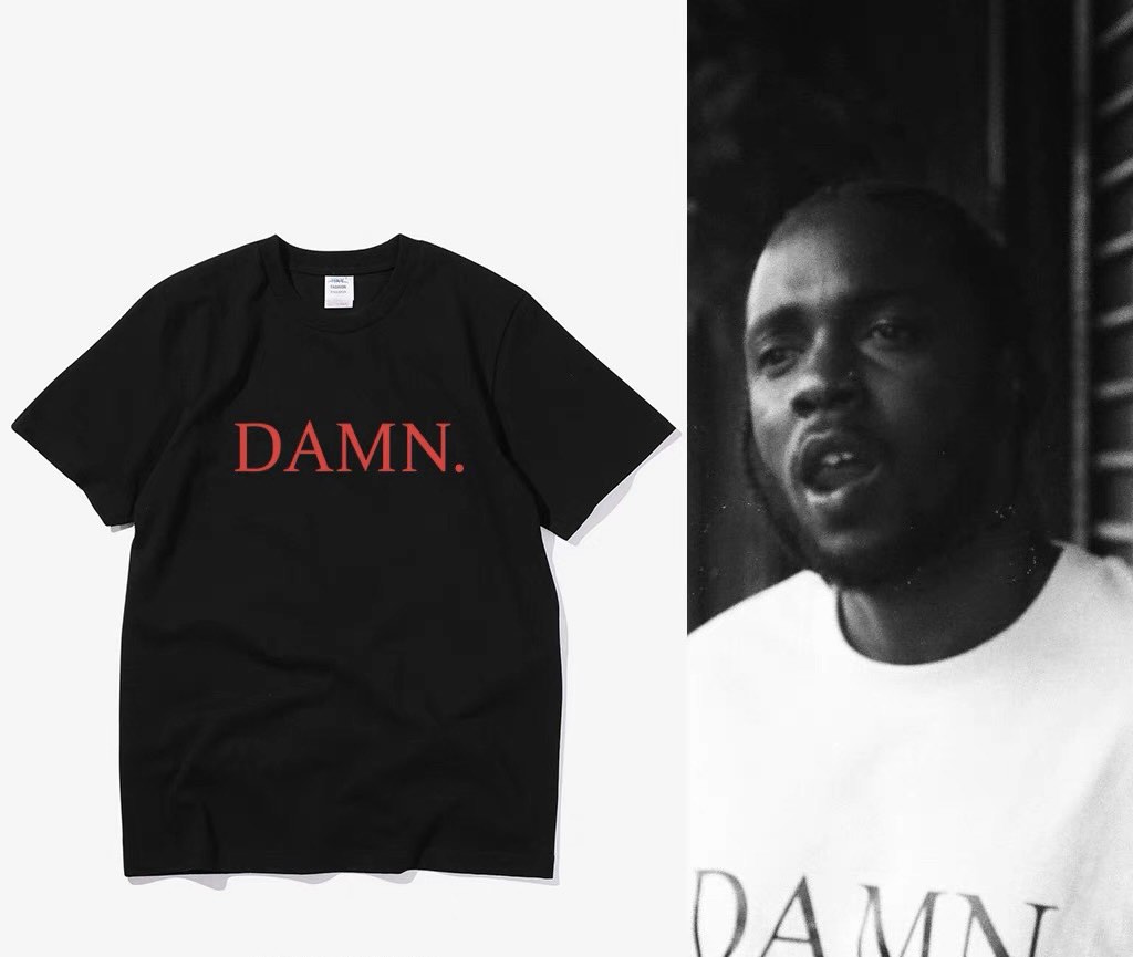 Damn. T-Shirt as worn by Kendrick Lamar, Men's Fashion, Tops & Sets ...