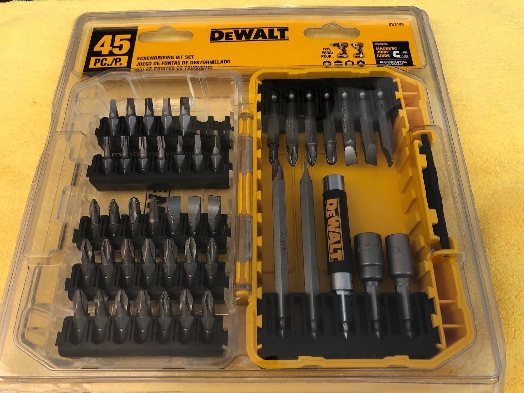 DeWalt 45-In-1 Screwdriving Bit set (Tough Grip) with-TouGH Case, 傢俬＆家居 ...