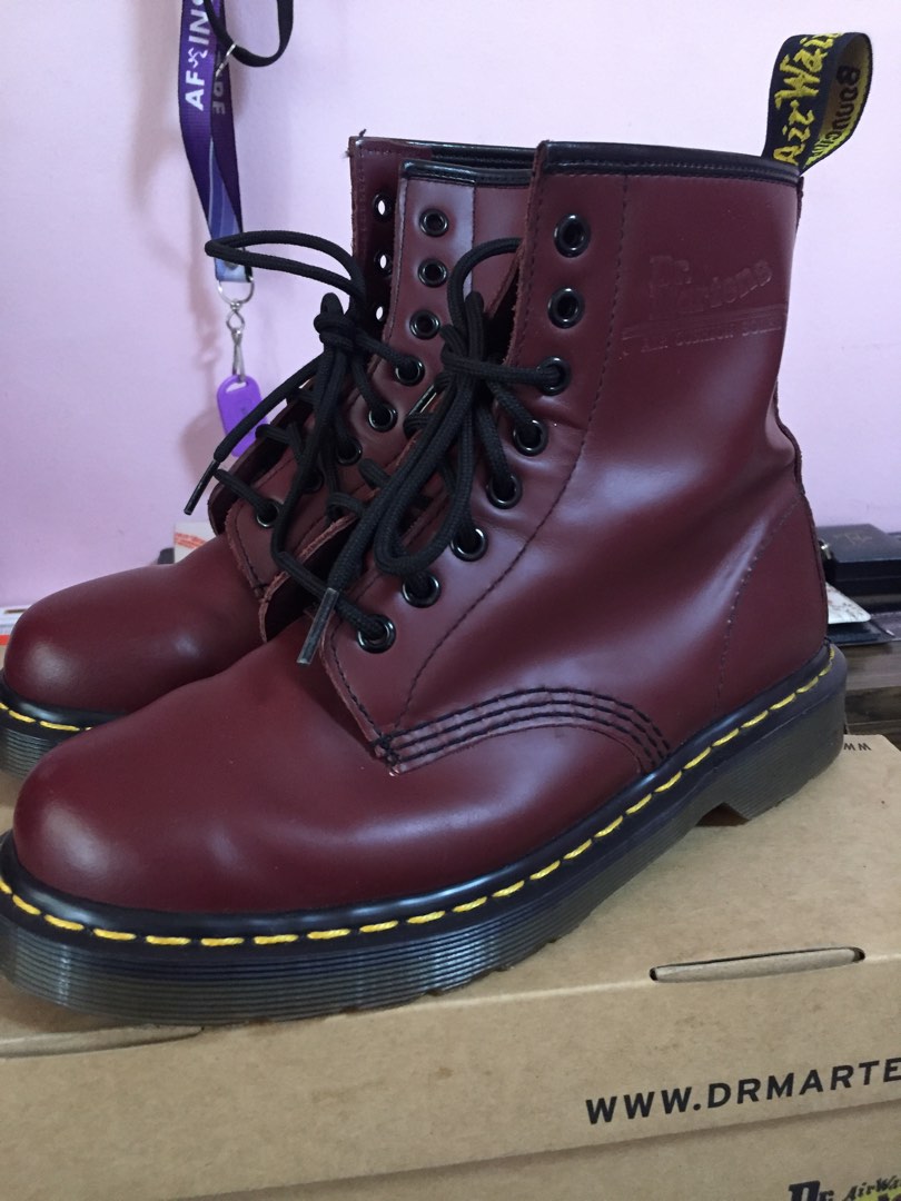 Dr Martens 1460 Cherry Red, Women's Fashion, Footwear, Boots on Carousell
