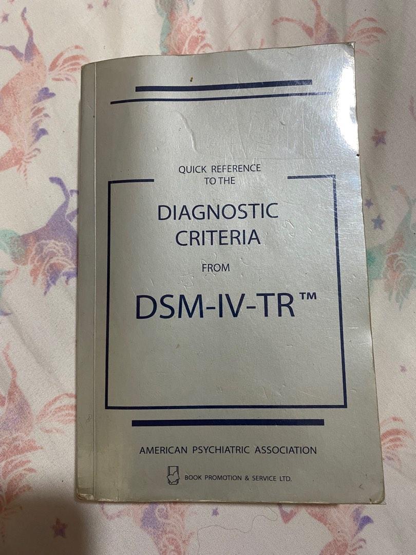 DSM IV TR - APA, Hobbies & Toys, Books & Magazines, Textbooks on Carousell