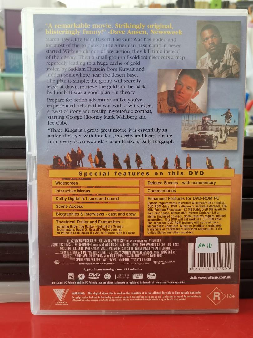 (DVD) THREE KINGS IT'S GOOD TO BE KING George Clooney Mark Wahlberg Ice ...
