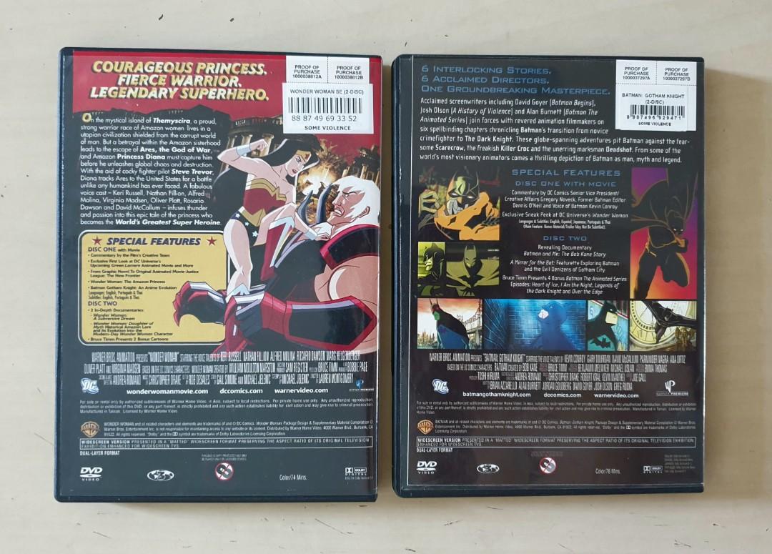 DVD, Wonder Woman,Batman,Gotham Knight,Superman,Batman,Green Lantern ...