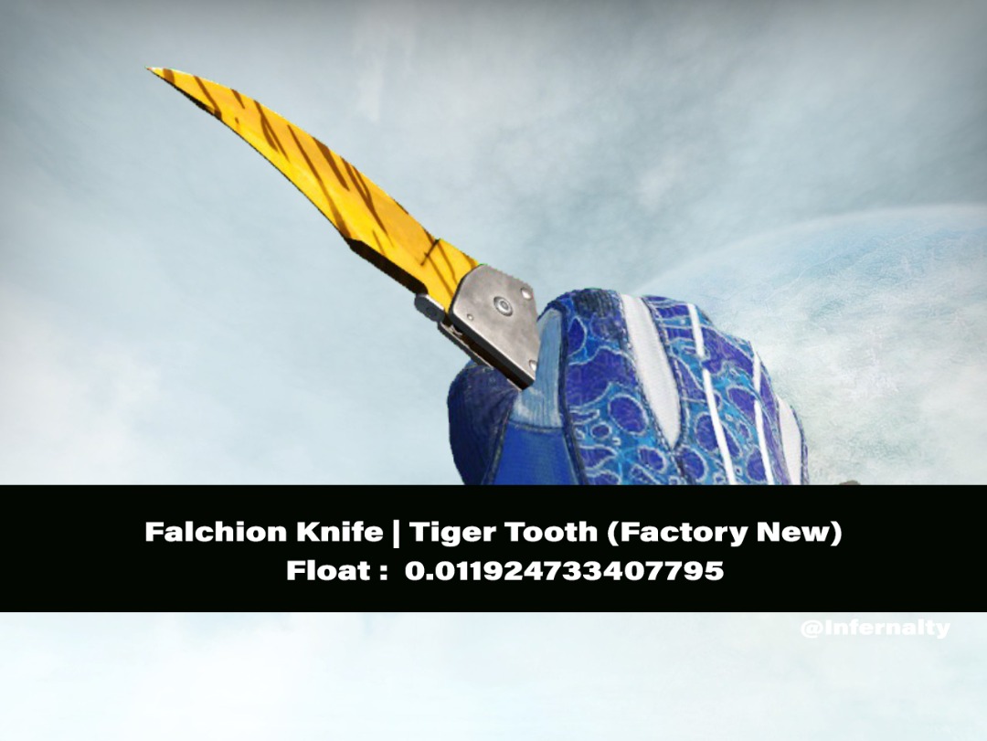Falchion Knife Tiger Tooth FN CSGO SKINS KNIVES, Video Gaming, Gaming ...
