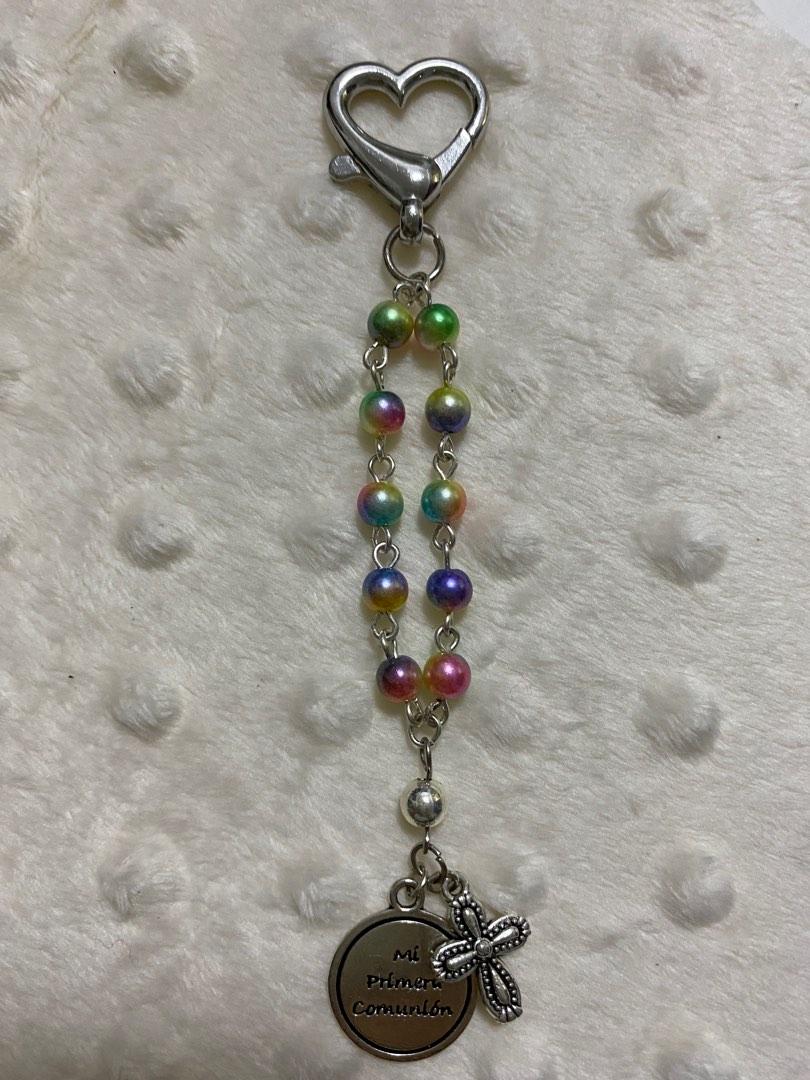 Customised First Holy Communion Rosary Keychain, Hobbies & Toys ...
