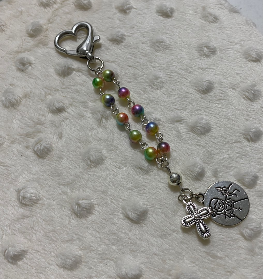 Customised First Holy Communion Rosary Keychain, Hobbies & Toys ...