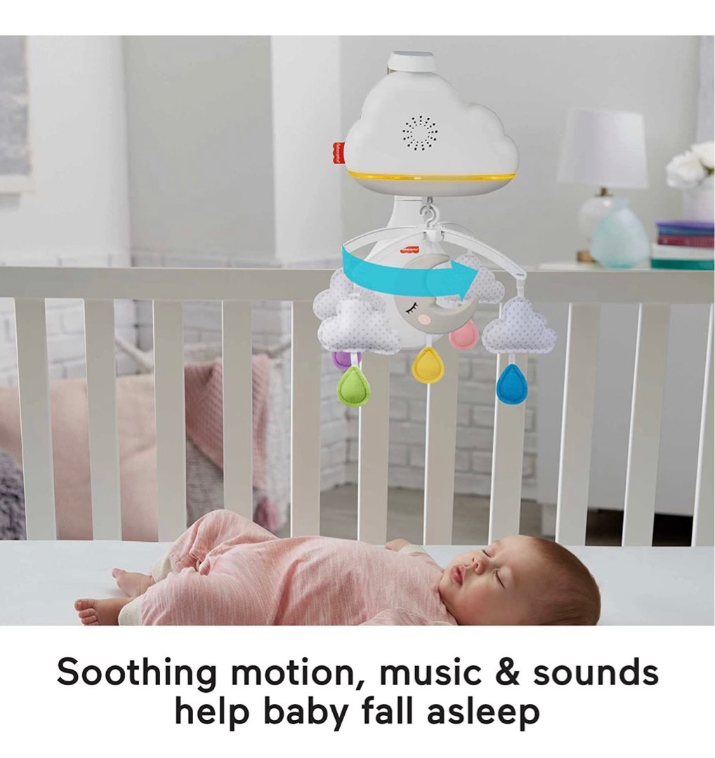 Fisher Price Calming Clouds Crib Carousel Baby Cot Mobile, Babies ...