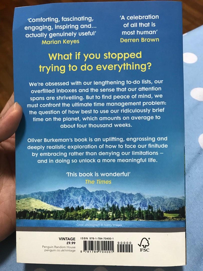 Four thousand Weeks, Hobbies & Toys, Books & Magazines, Fiction & Non-Fiction on Carousell