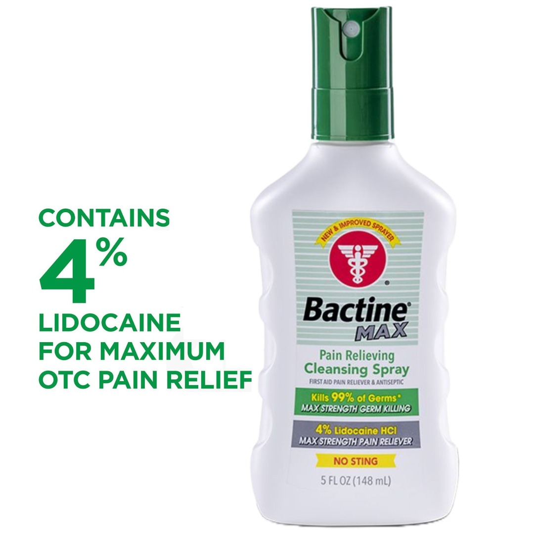 Bactine Max Pain Relieving Cleansing Spray, Beauty & Personal Care ...