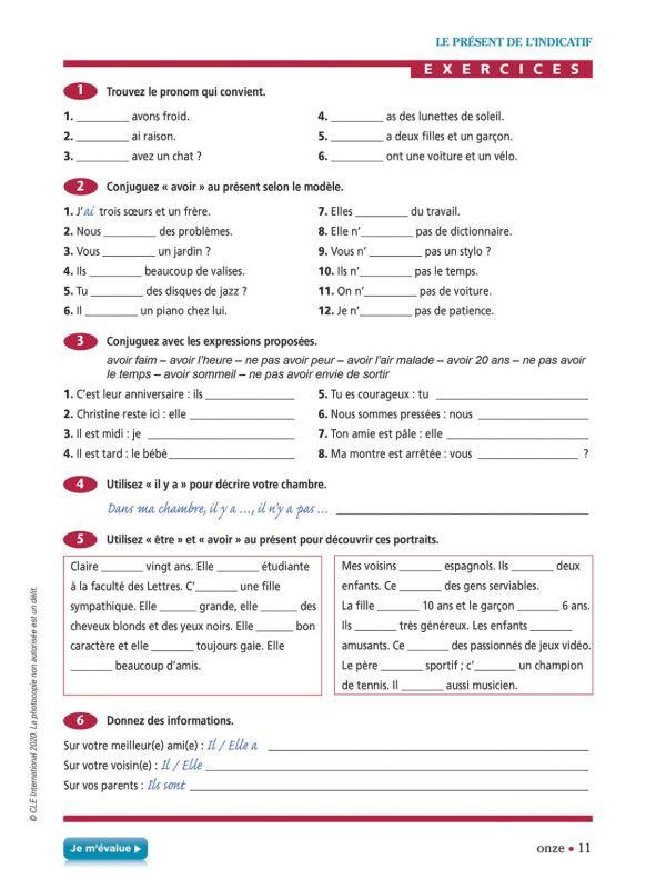 French Exercise book-Conjugaison progressive du A2/B1 CLE International ...