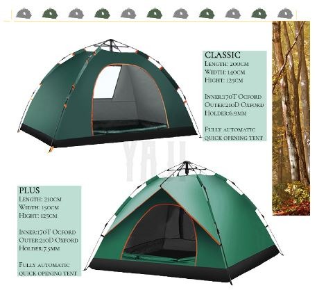 Fully Automatic Tent Outdoor Foldable Camping Auto Tents UV Resist 2 ...