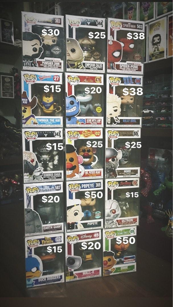 Funko Pop Destiny Dodge Dodgers Aladdin Wall E Popeye Frozen Spider Man ...