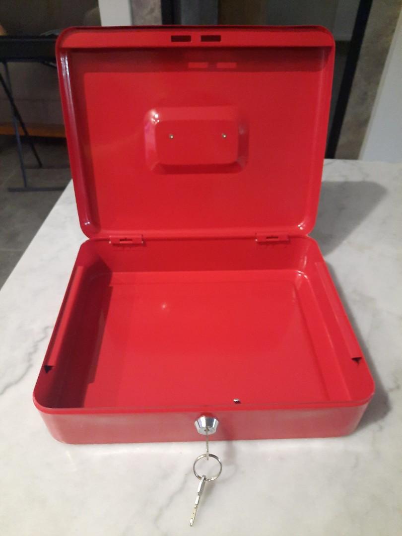 Glossy red Safe box using key, Furniture & Home Living, Security ...