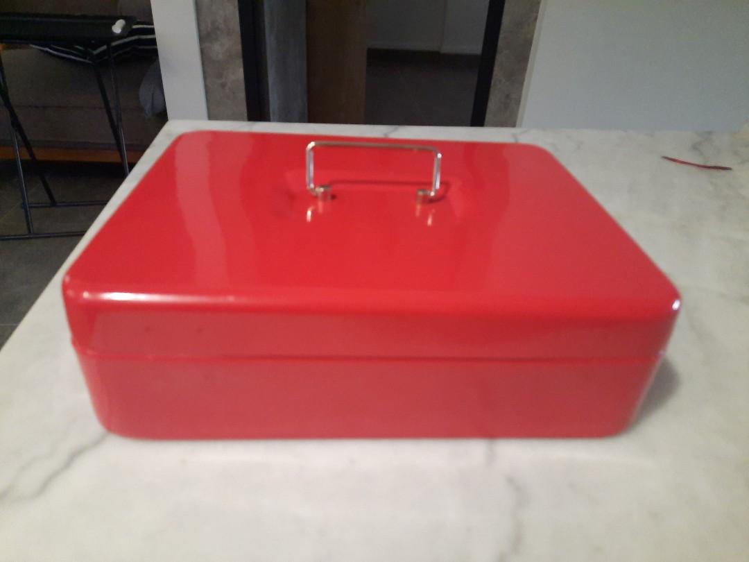 Glossy red Safe box using key, Furniture & Home Living, Security ...