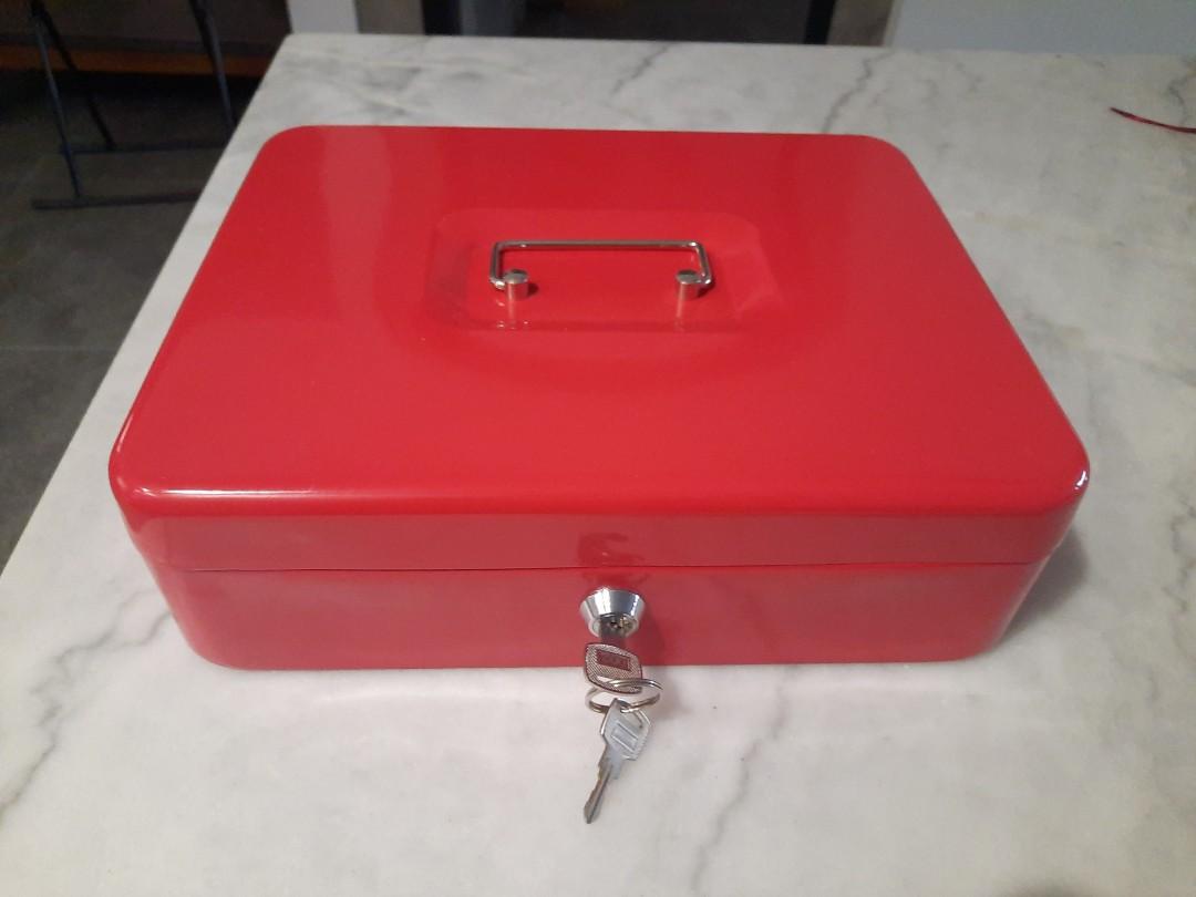 Glossy red Safe box using key, Furniture & Home Living, Security ...