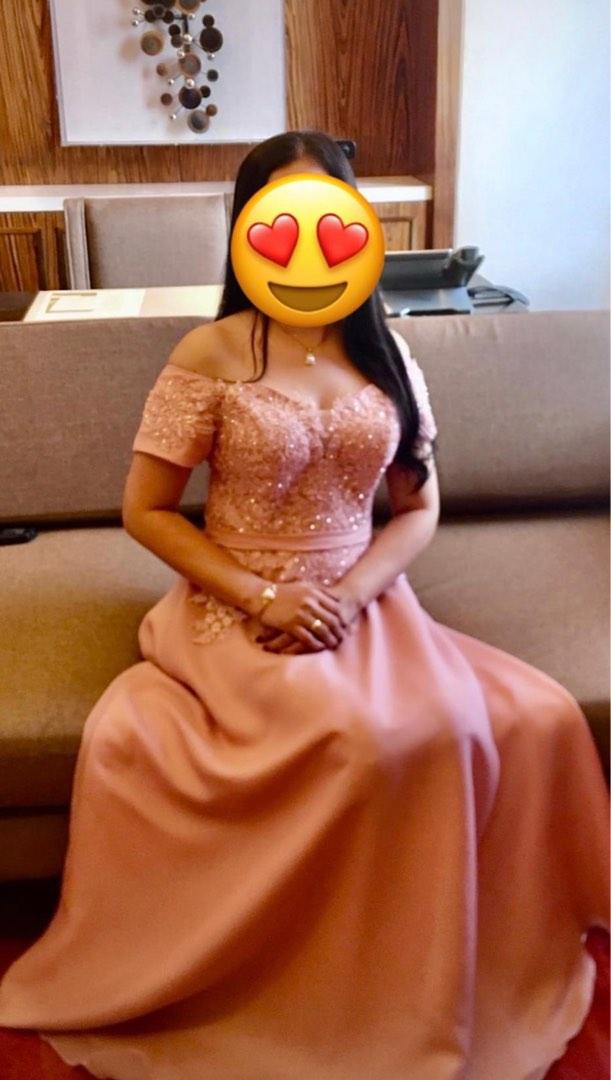 gown for ninang sa kasal, Women's Fashion, Dresses & Sets, Evening ...
