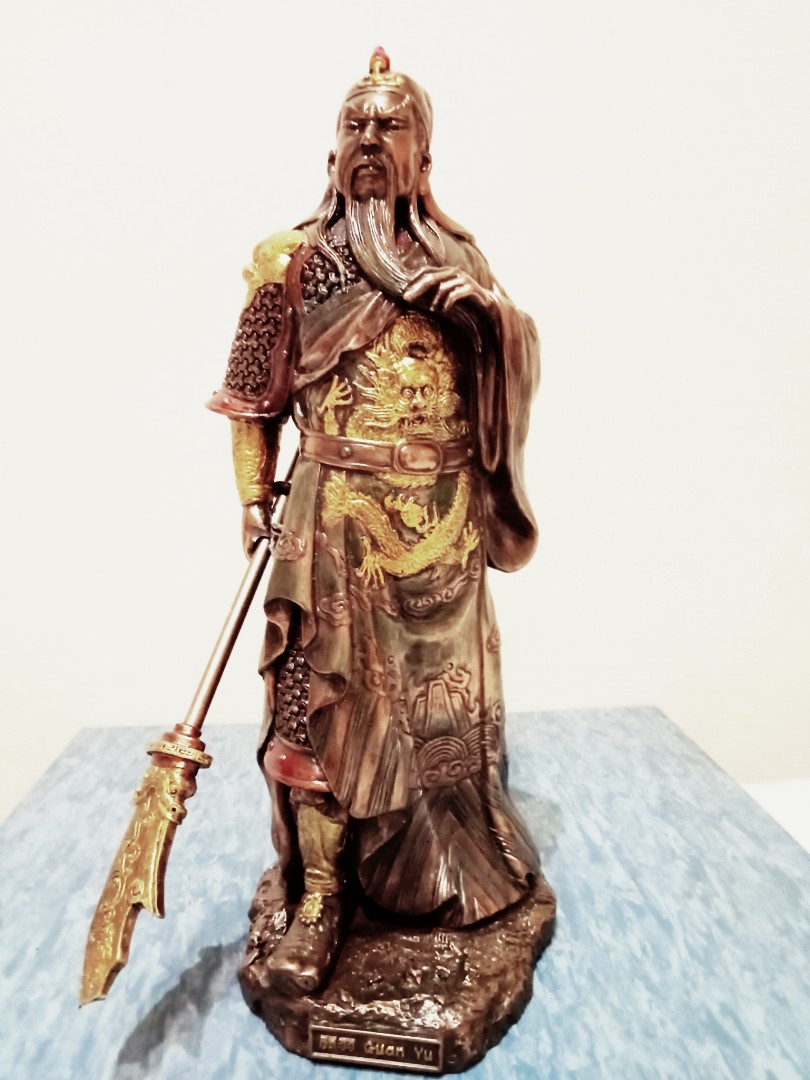 guan yu statue bronze - Vintage Height 250mm, Hobbies & Toys ...