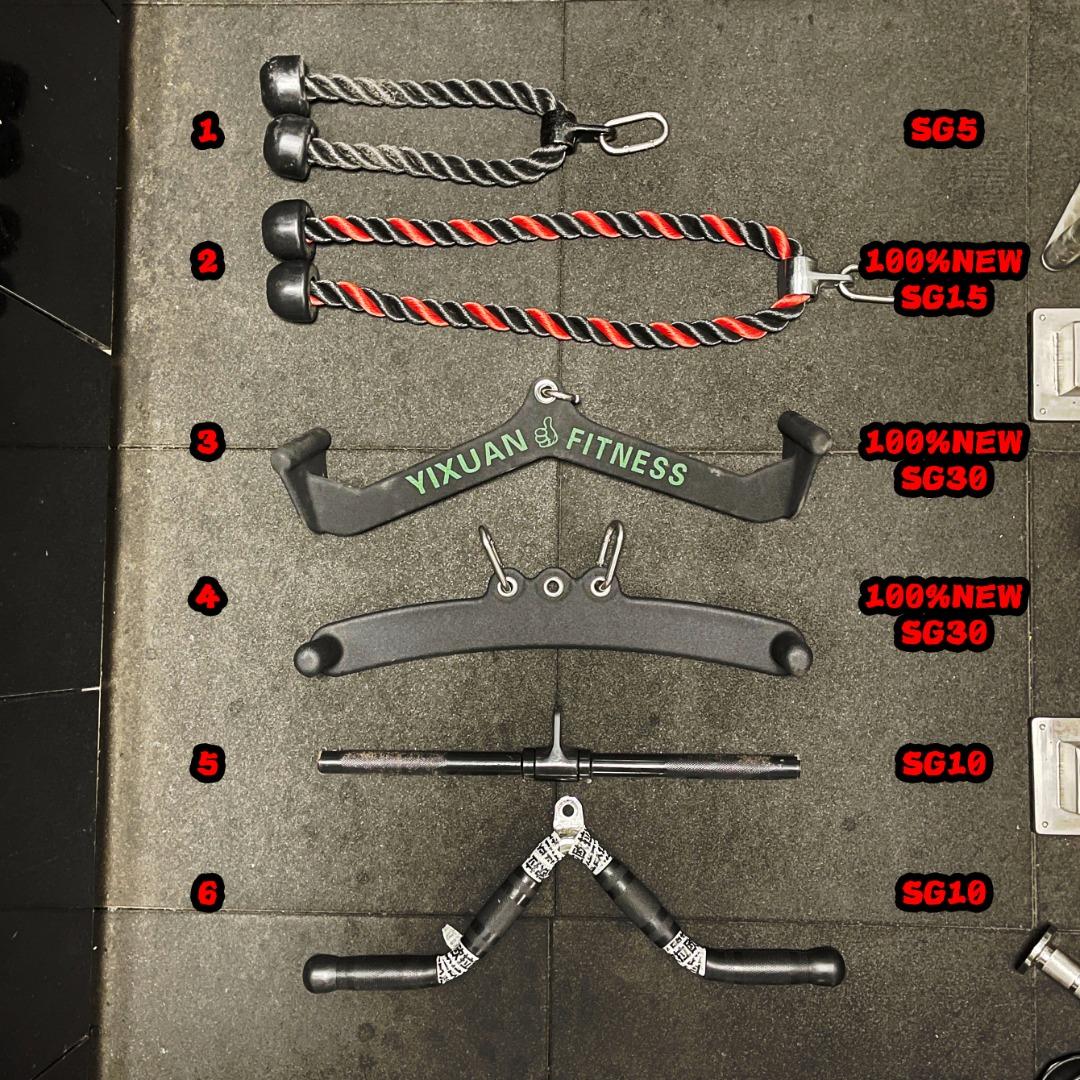 gym Handle Tricep Rope Cable Tricep Press Down LAT Pull Down Bar Rowing ...