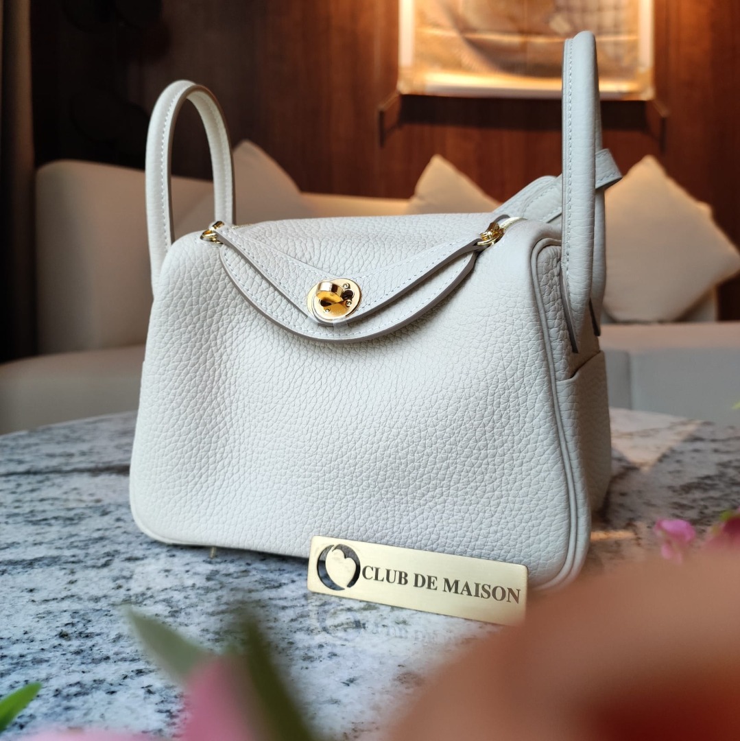 HERMES BAGS MINI LINDY CRAIE 10 GHW CLEMENCE Z, 名牌, 手袋及銀包 on Carousell