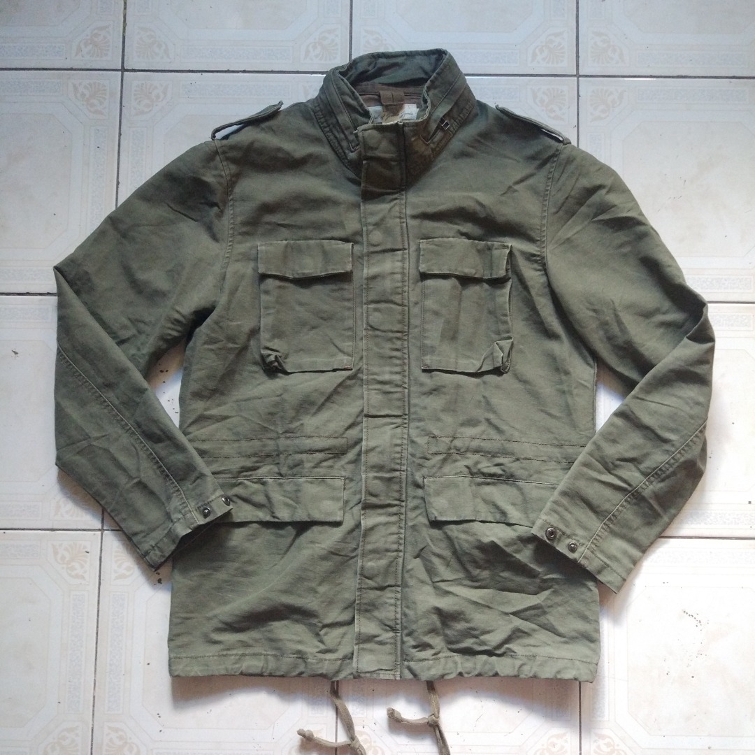 H&M Military jacket S, Men's Fashion, Coats, Jackets and Outerwear on ...