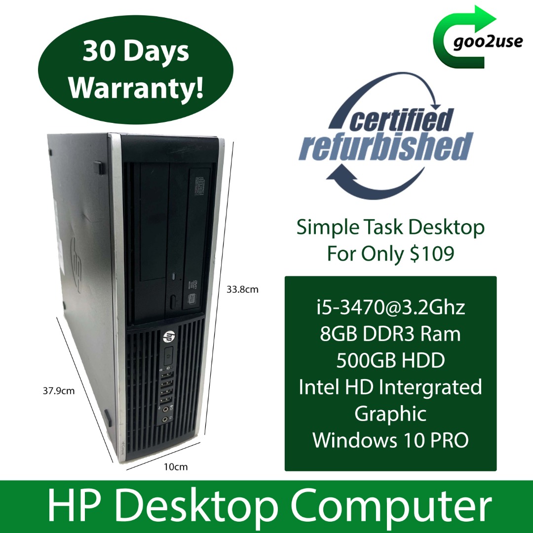 HP Compaq Elite 8300 SFF i5-3470@3.2Ghz Desktop Computer, Computers ...