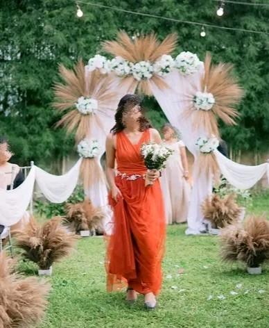 Infinity Dress Tulle Rust Color with Robe, Women's Fashion, Dresses ...