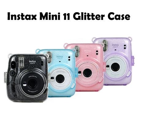 Instax Mini 11 Camera Glitter Case, Photography, Cameras on Carousell
