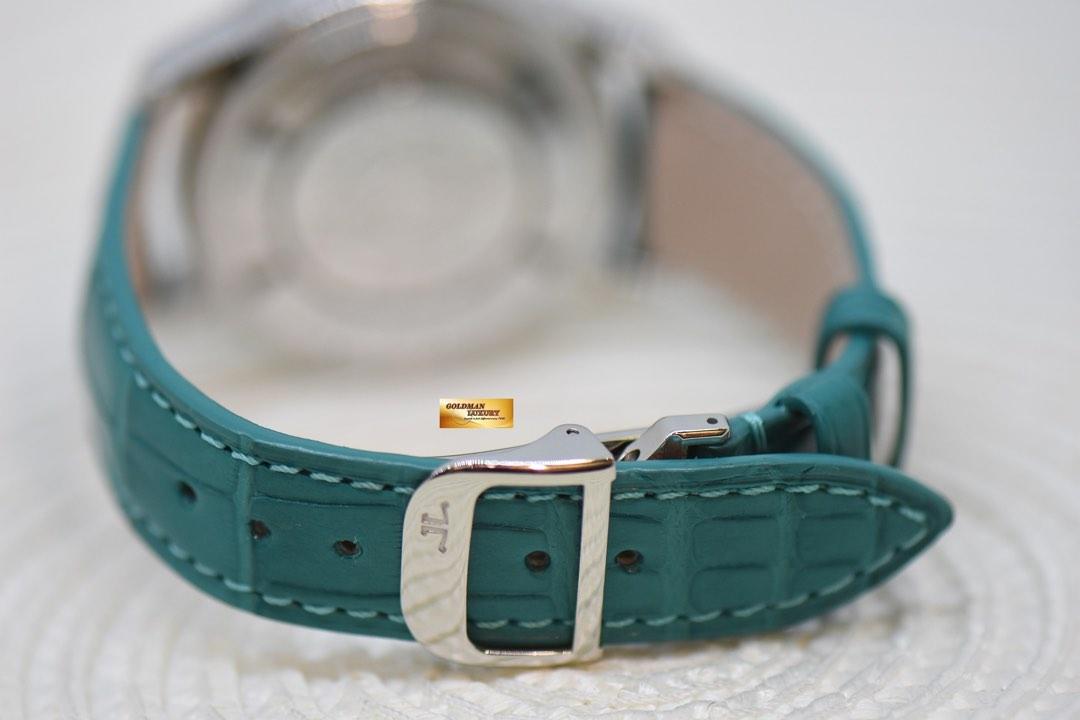 JLC MASTER COMPRESSOR LADY DIVING GMT 38mm STEEL IN LEATHER STRAP ...