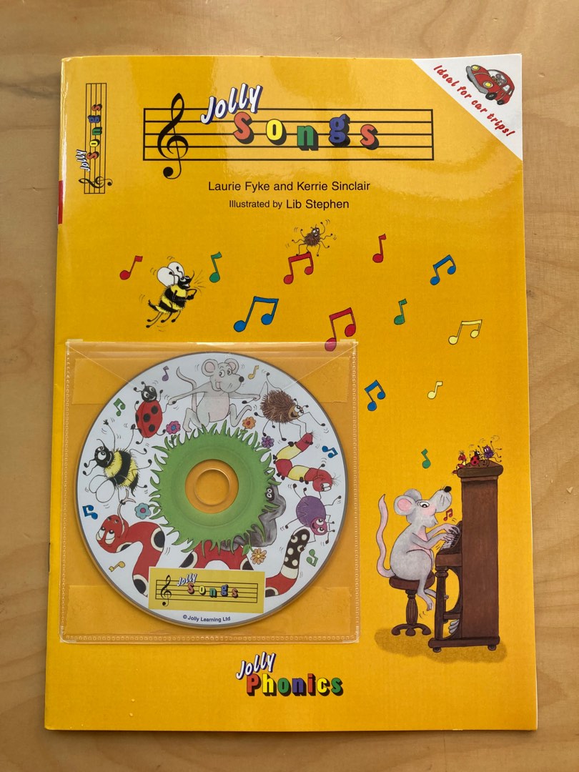Jolly Phonics jolly songs book and CD, 興趣及遊戲, 書本 & 文具, 小朋友書 - Carousell