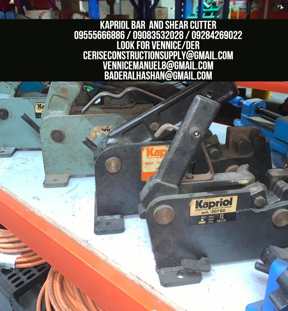 KAPRIOL bar and shear cutter, Commercial & Industrial, Construction ...
