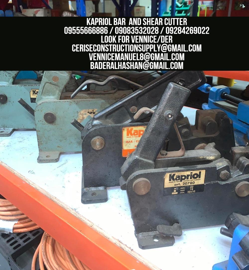 KAPRIOL bar and shear cutter, Commercial & Industrial, Construction ...