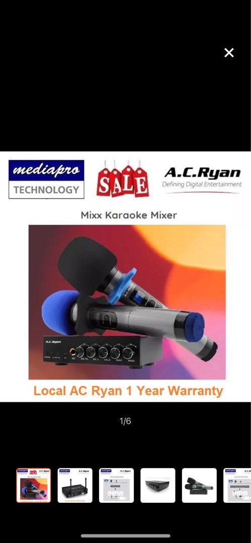 Karaoke Mixer with 2 Wireless Microphones from AC RYAN, TV & Home ...