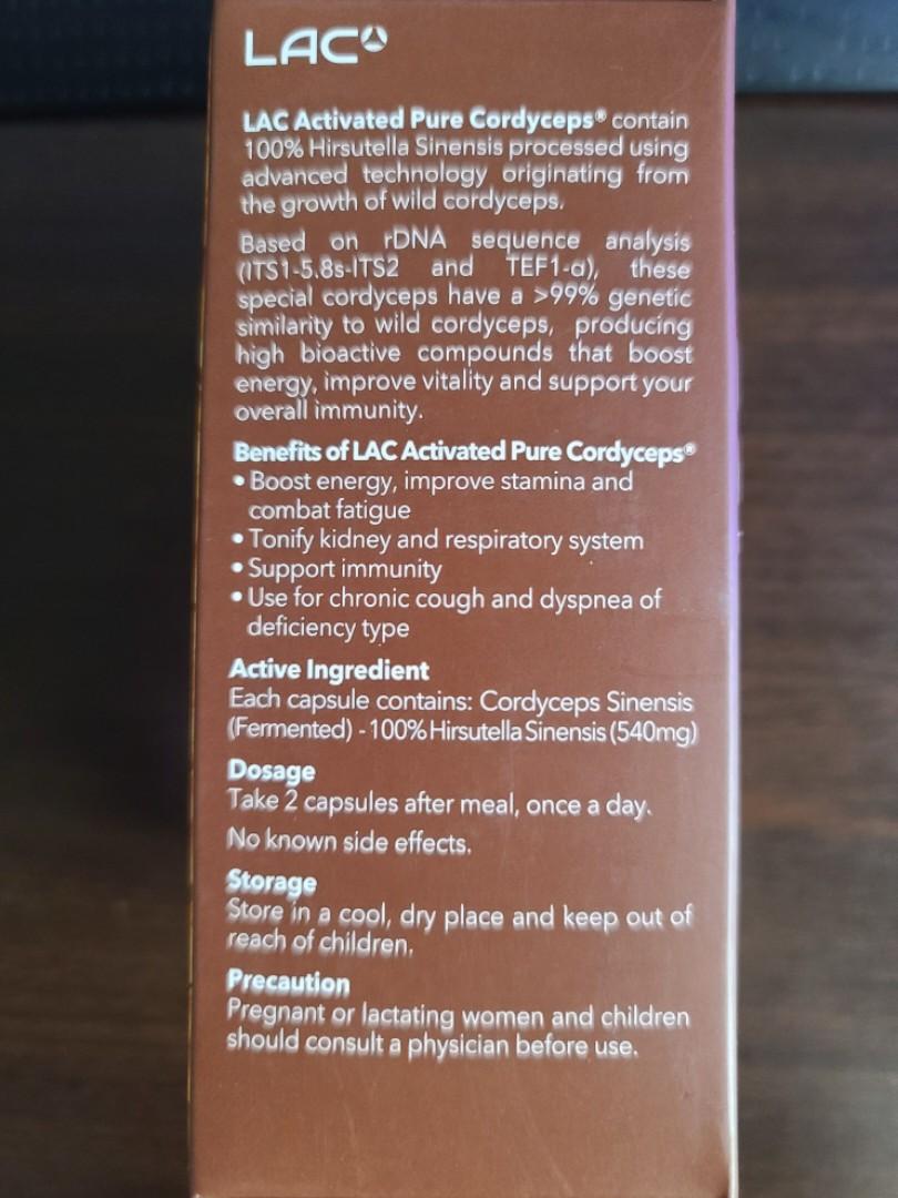 LAC Pure Cordyceps, Health & Nutrition, Health Supplements, Vitamins ...