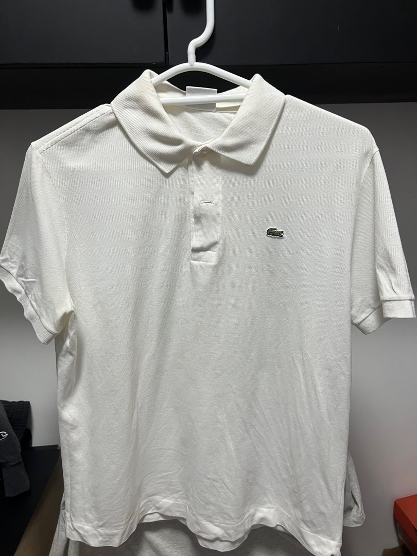 Lacoste white polo shirt, Men's Fashion, Tops & Sets, Tshirts & Polo Shirts on Carousell