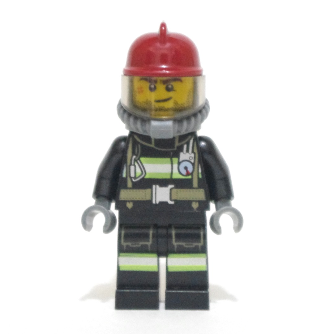 LEGO Fireman - Reflective Stripes with Utility Belt with Gear 消防員連氧氣筒 ...