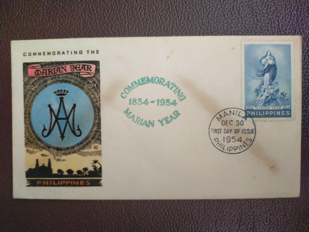 Marian Year 1854-1954 FDC, Hobbies & Toys, Memorabilia & Collectibles ...