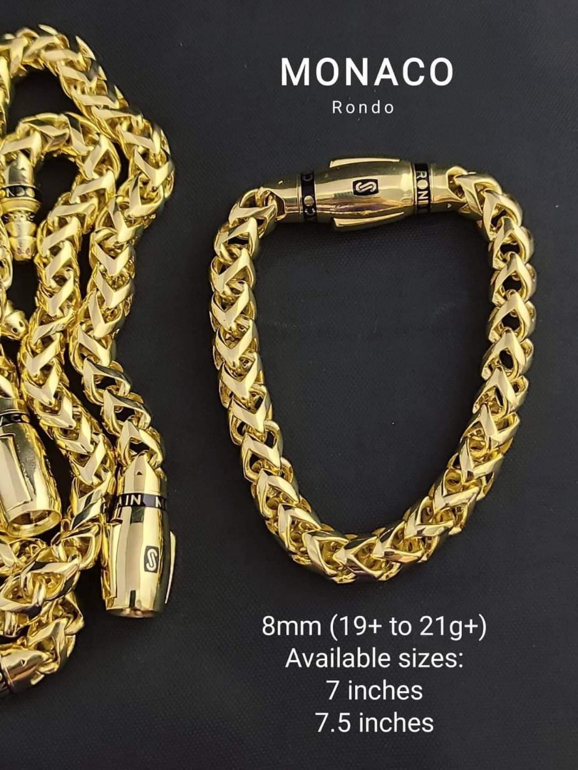 Monaco Rondo Bracelet 18k Gold, Women's Fashion, Jewelry & Organizers ...