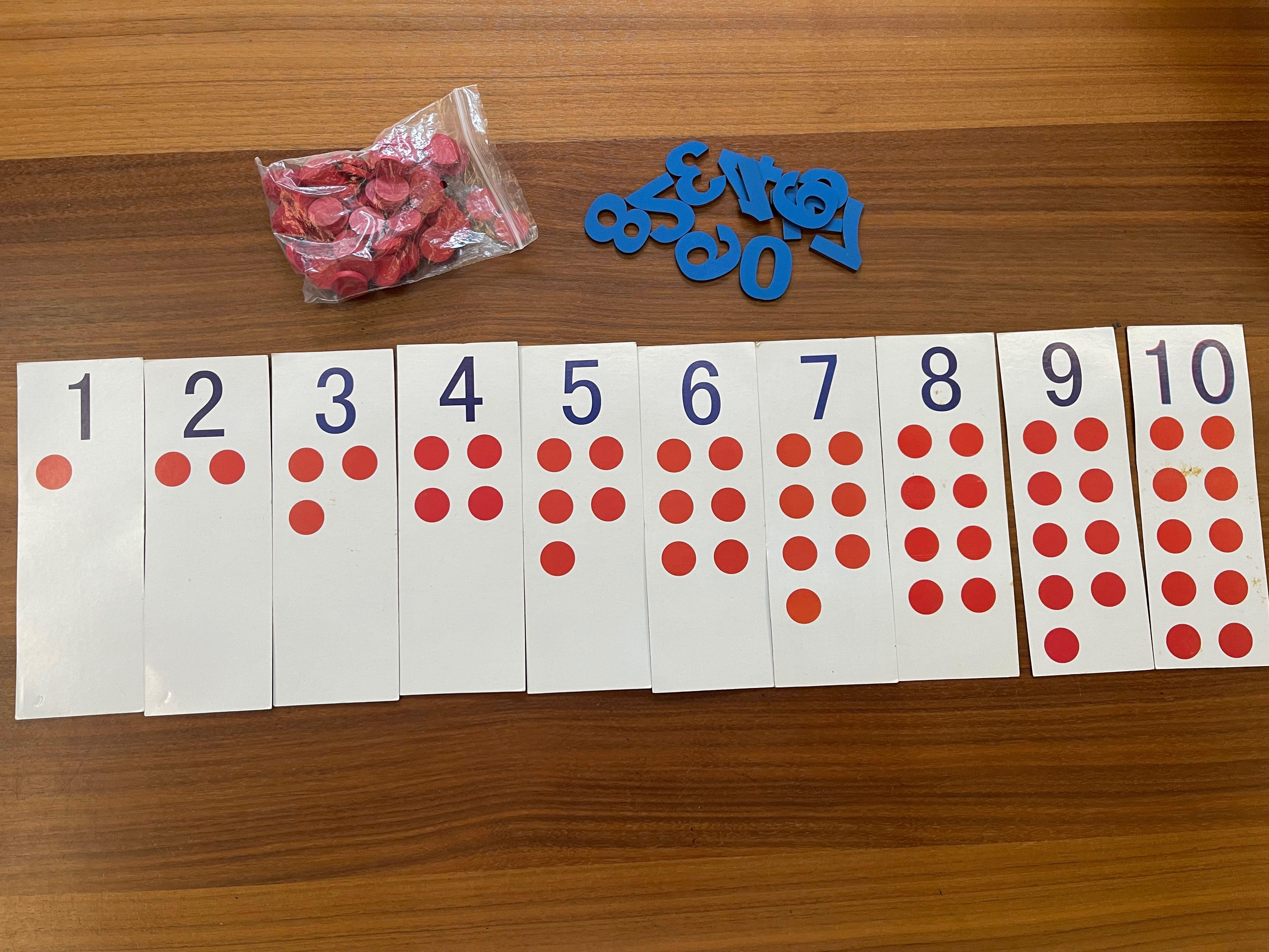 Montessori Counting and Matching Numbers, Hobbies & Toys, Toys & Games ...