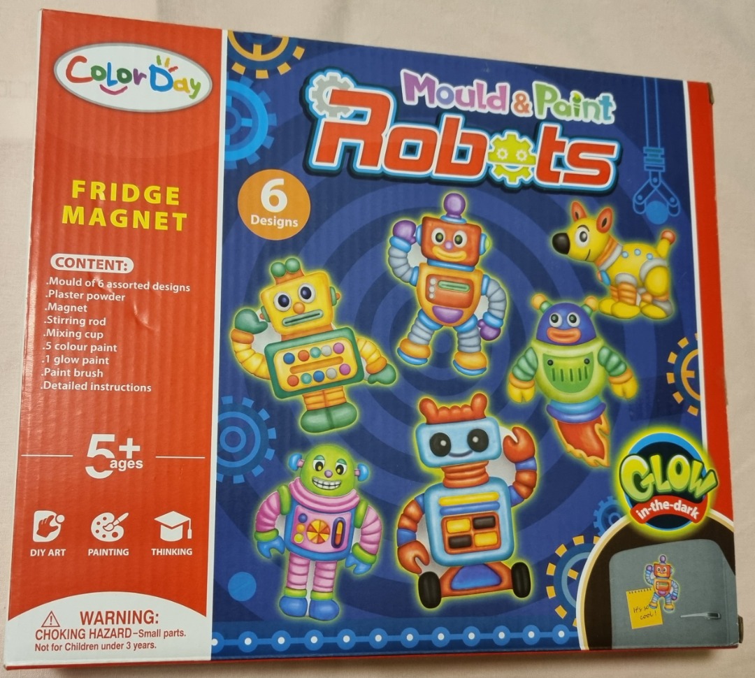 Mould & Paint Robots Fridge Magnet, Hobbies & Toys, Stationery & Craft ...
