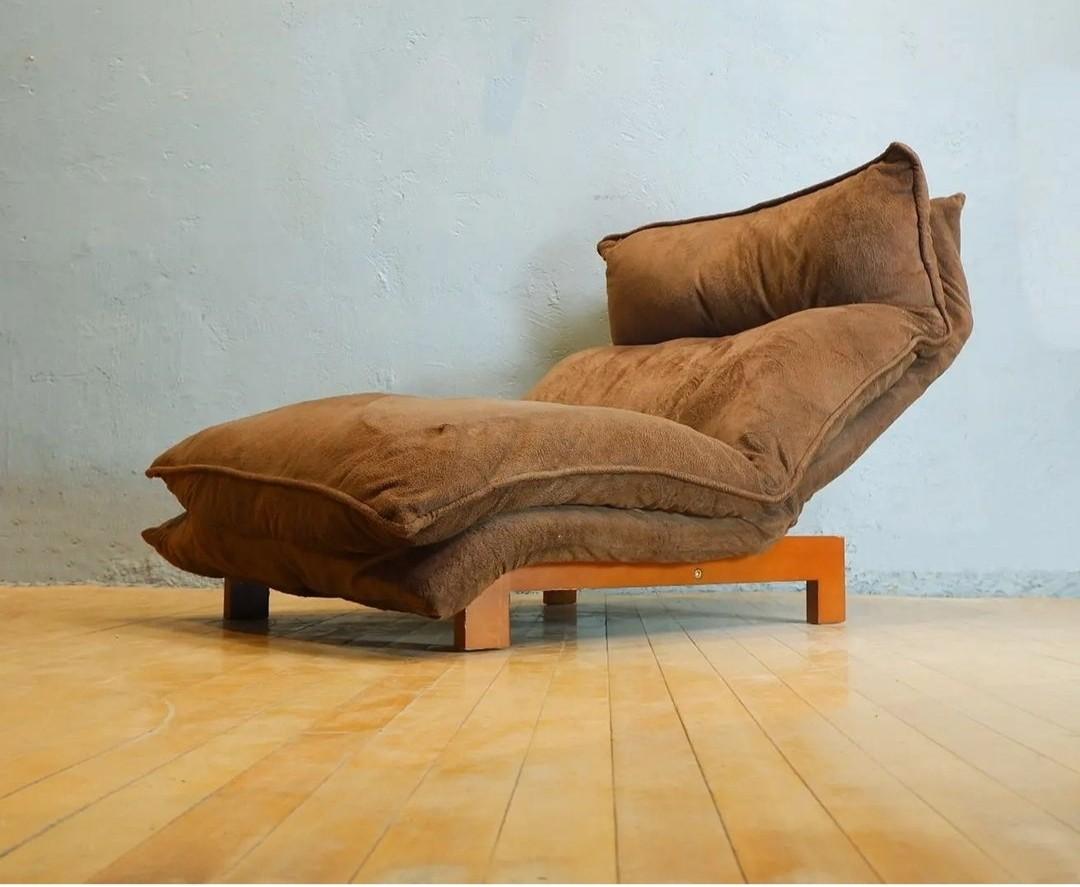 Muji style low reclining lounge chair, Furniture & Home Living ...